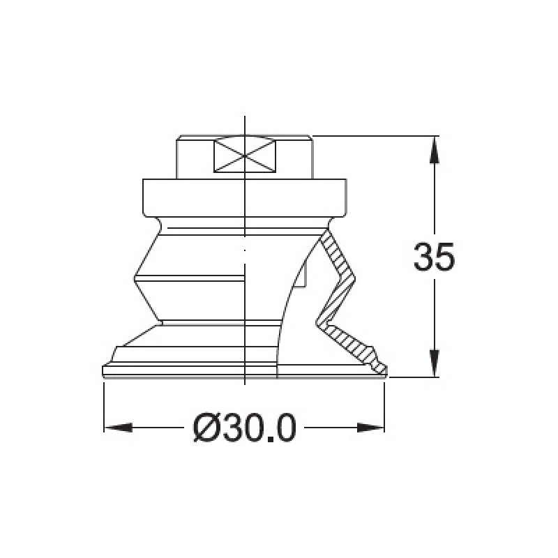 Vacuforce Airbest Polyurethane Suction Cup SBF30-PU-38F
